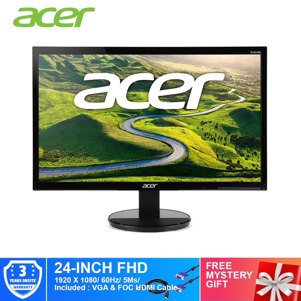 Acer 24-Inch K242HQL Full-HD 5ms HDMI Monitor UM.UX2SM.001 - Black ...