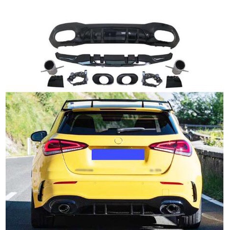 Rear Diffuser for W177 2019-2020 A Class A180 A200 A220 A250 Sedan ...
