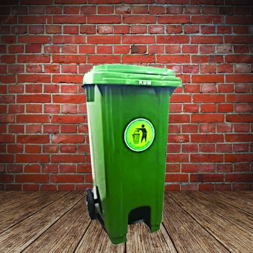 Green Dustbin with Pedal & Wheels 120L/240L [LIMITED PURCHASE: Maximum ...