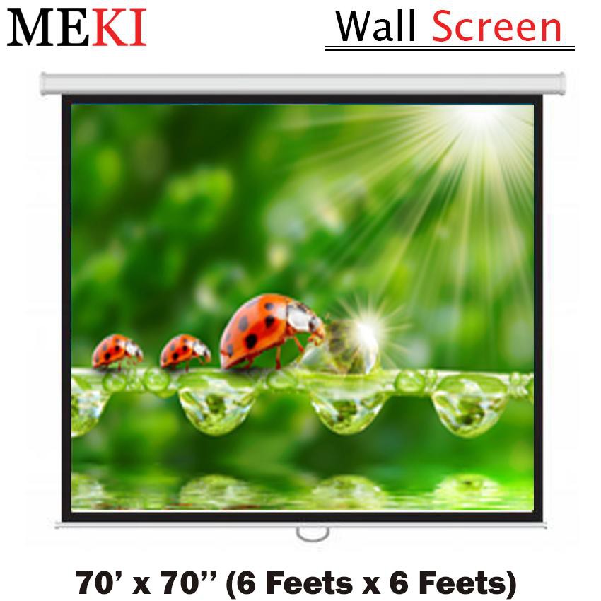 MEKI Quality Manual Projector Screen Wall Screen CeilingScreen 5ft 6ft ...