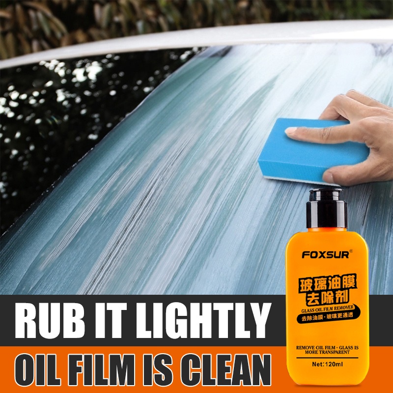 Foxsur 120ML Glass Oil Film Remover Car Windshield Oil Film Remover Oil ...