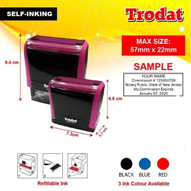 🔥Ready Stock🔥Trodat Self-inked Rubber Stamp,Trodat 4913 Cop Sekali ink dakwat siap | Shopee Malaysia