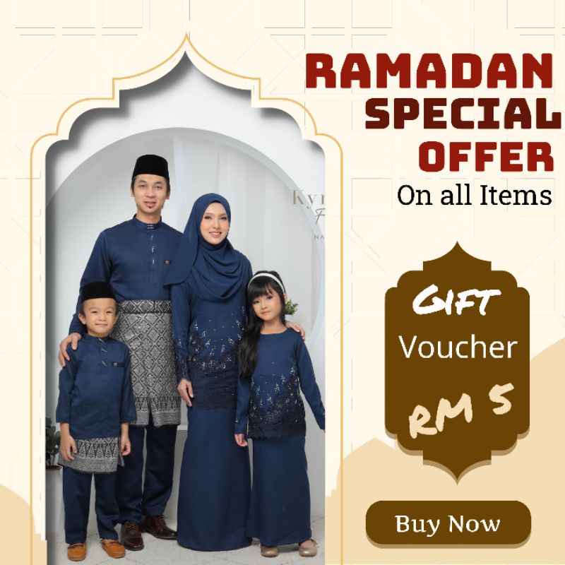 Baju Raya Set Family/Kyrana Navy Blue/Family Sets/Raya Sedondon/Baju ...