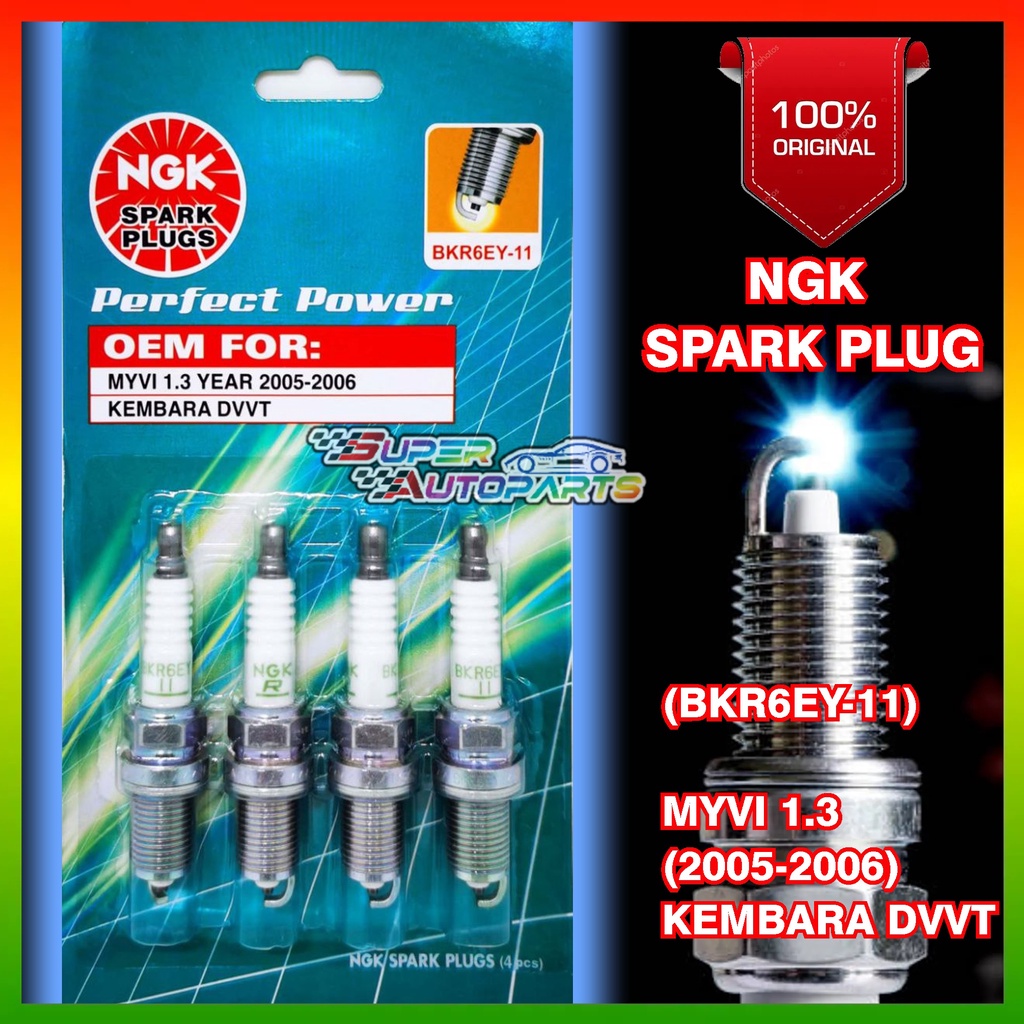 NGK Spark Plug BKR6EY-11 OLD Myvi Spark Plug Perodua Myvi 1.3 2005-2006 ...