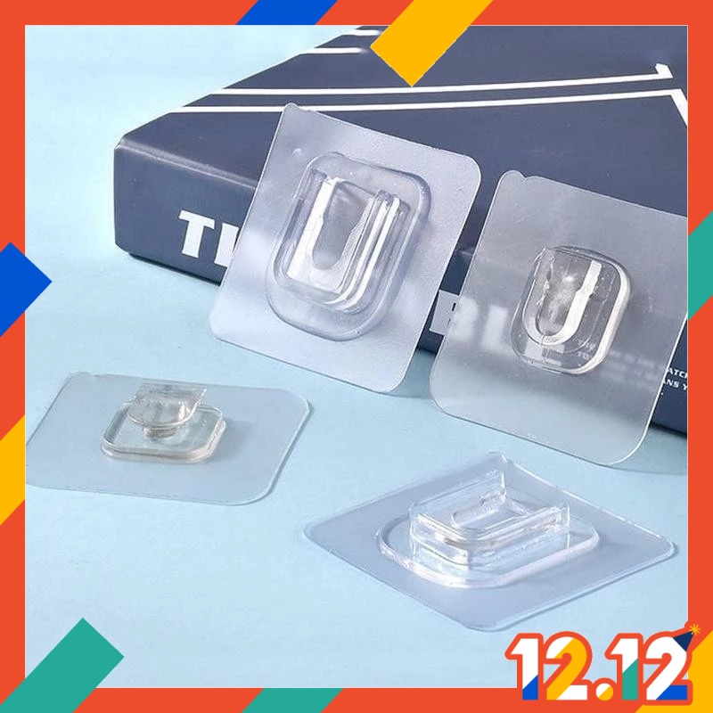 10 Pairs Double Sided Adhesive Hooks / Removable Wall Storage Hook ...