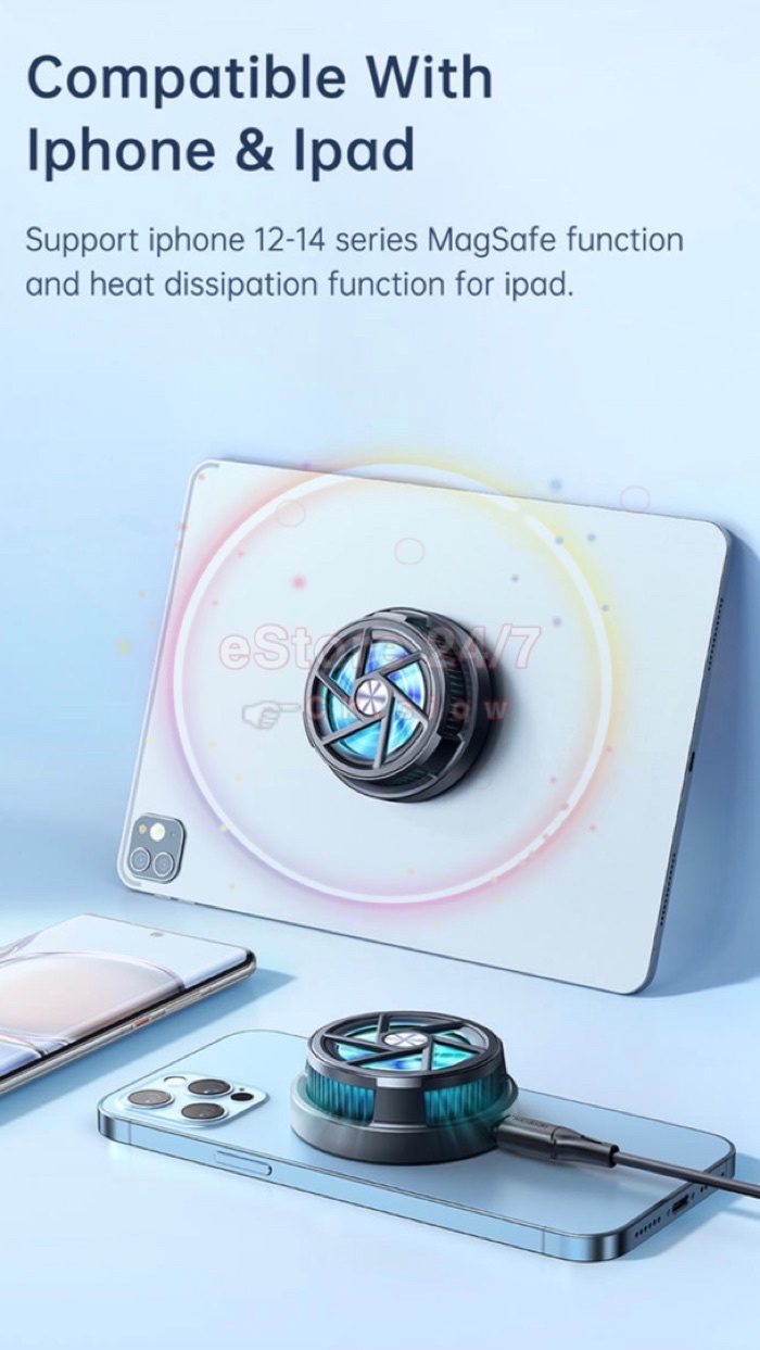 Mcdodo CH 2120 15W Magnetic Wireless Game Charger Mobile Phone Pad Cooling Fan Radiator Turbo ...