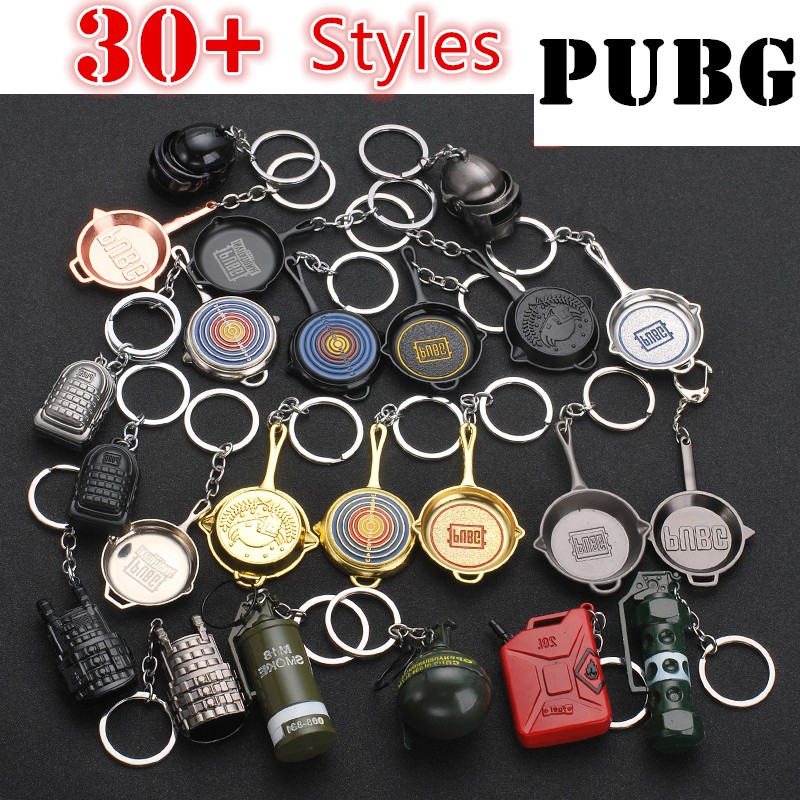 Game PUBG Keychain Pan ALL Rifle Model Cosplay Props Alloy Armor Key ...