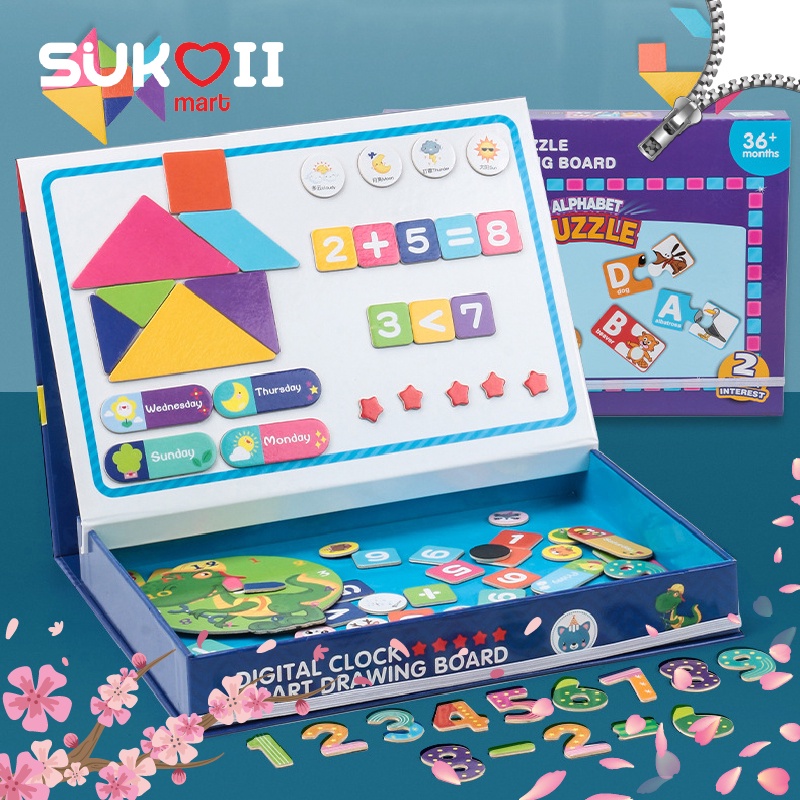 SKOI Children Magnetic Stickers Toy Baby Kindergarten Early Education ...