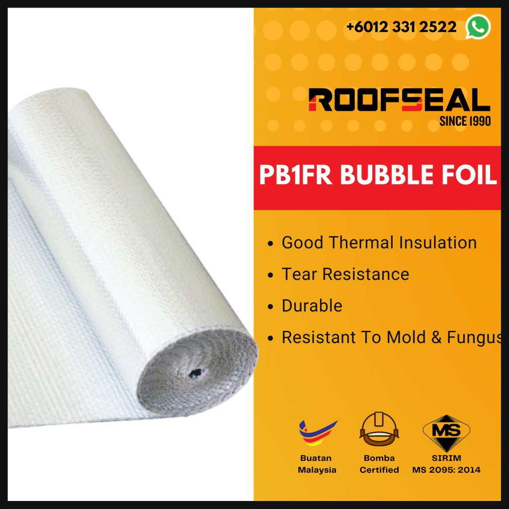 PB1FR | Bubble Foil | Aluminium Foil | Reflective Roof Insulation ...