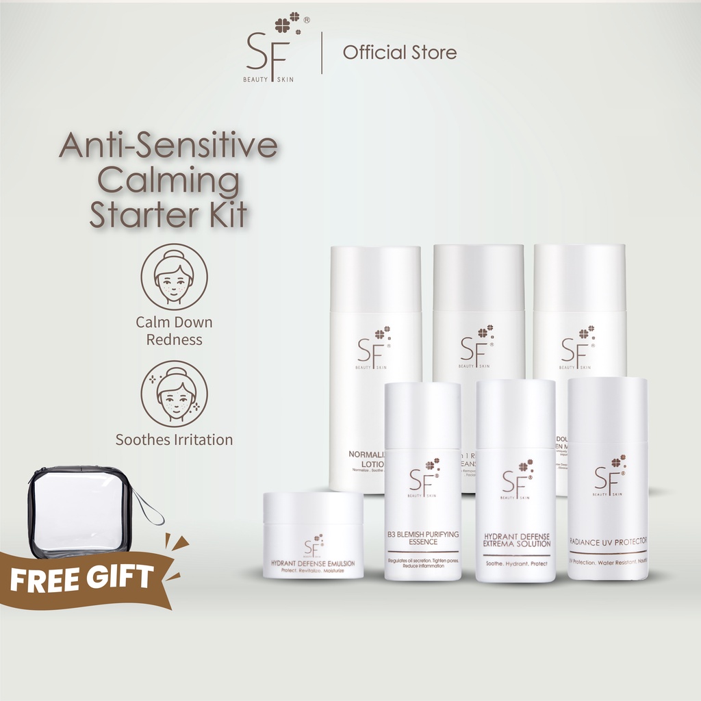 SF Beauty Skin Anti-Sensitive Calming Starter Kit Skincare Set Travel ...