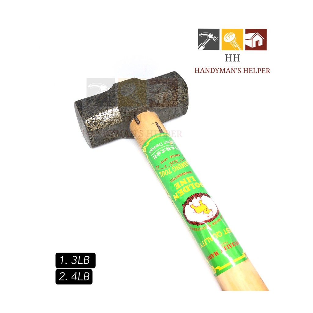 3LB 4LB SLEDGE HAMMER WITH ROTTEN HANDLE HAMMER BESAR PECAH DIDING ...