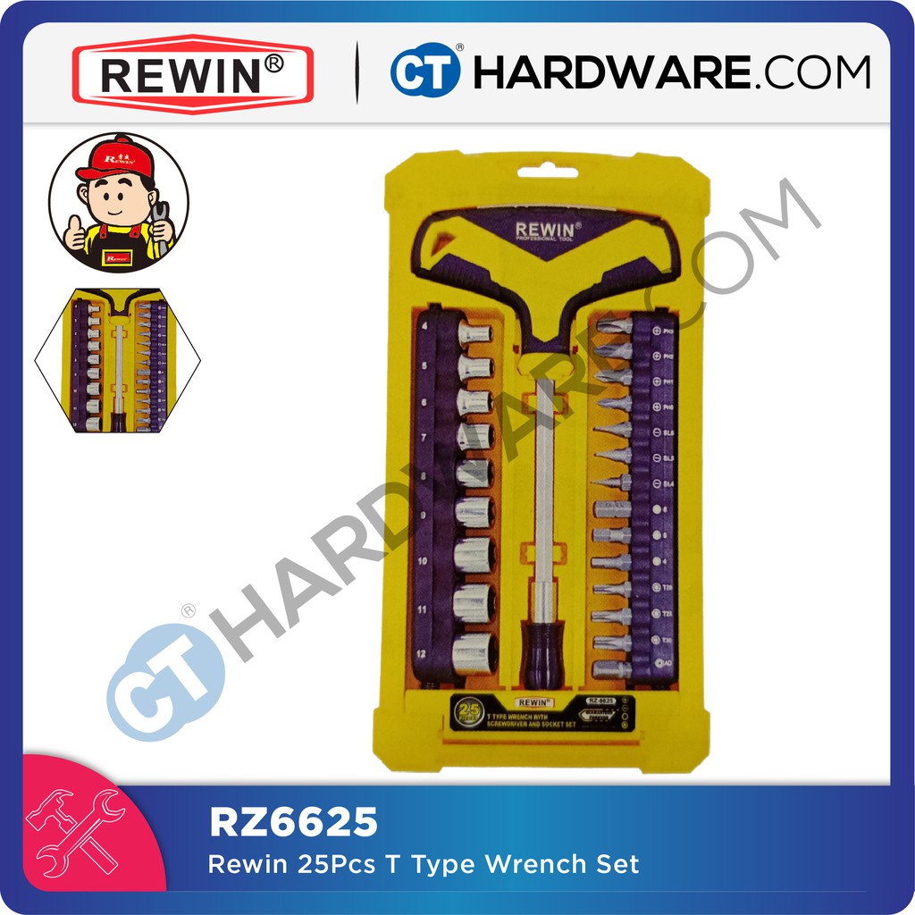 Rewin RZ6625 Socket Set Type T | Shopee Malaysia
