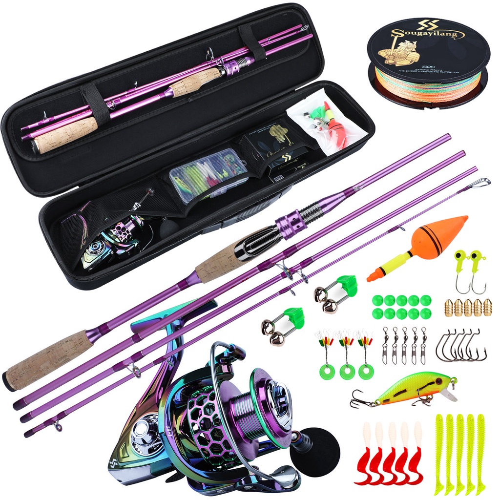 Sougayilang Spinning/Casting Fishing Rod Carbon Fiber 1000-4000 Series ...