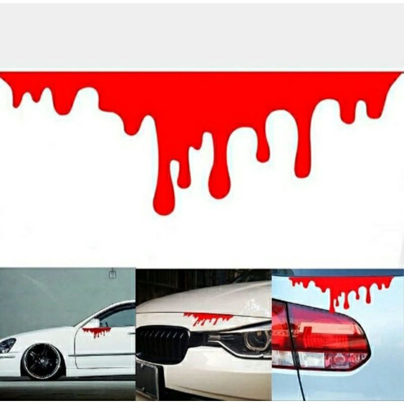 MERAH Car stickers, red blood stickers, cutting stickers | Shopee Malaysia