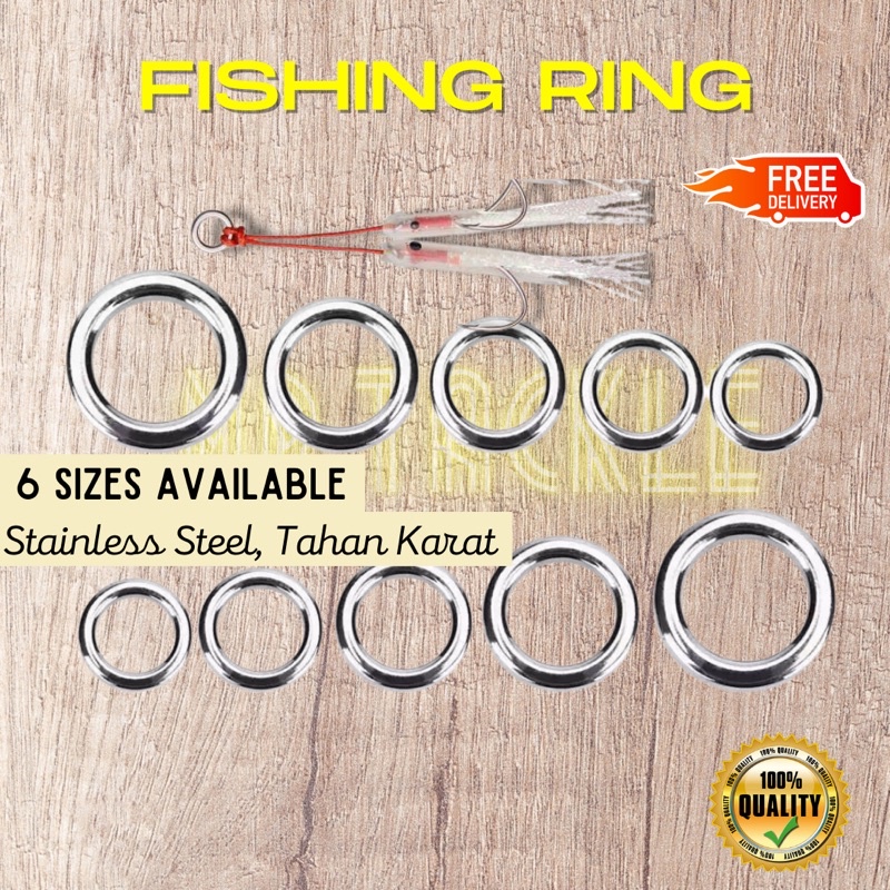 Solid Ring Fish Ring Stainless Steel Anti Karat/Keluli Tahan Karat/Jig ...