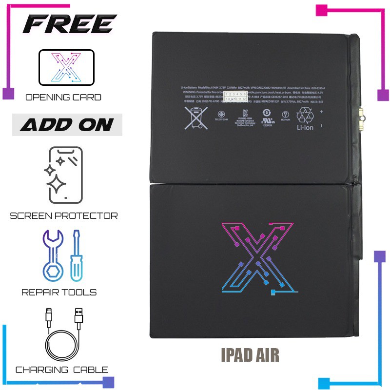 Battery A1484 Compatible For Pad AIR A1474 A1475 A1822 A1823 / Pad 9.7 ...