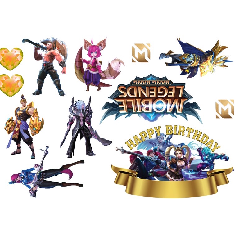 MOBILE LEGEND Cake Topper Cupcake Topper Kek Topper | Shopee Malaysia