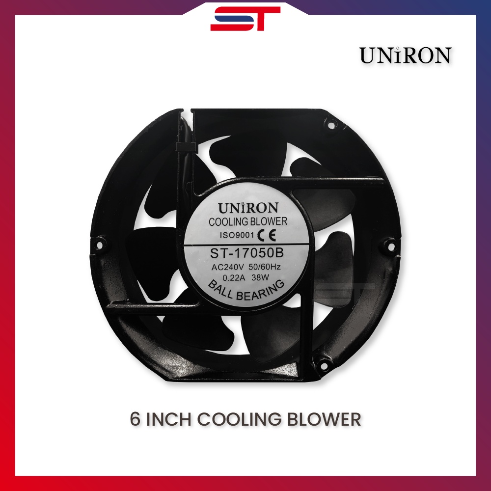 Uniron 6 Inch AC Axial Fan / Cooling Blower AC240V Ball Bearing 7 BLADES / EXHAUST FAN / COOLING ...