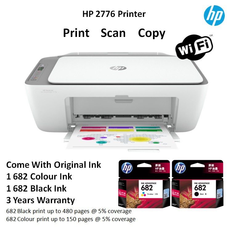 HP DeskJet 2776/2777 Ink Advantage All-in-One Printer Wireless Print/Scan/Copy | Shopee Malaysia