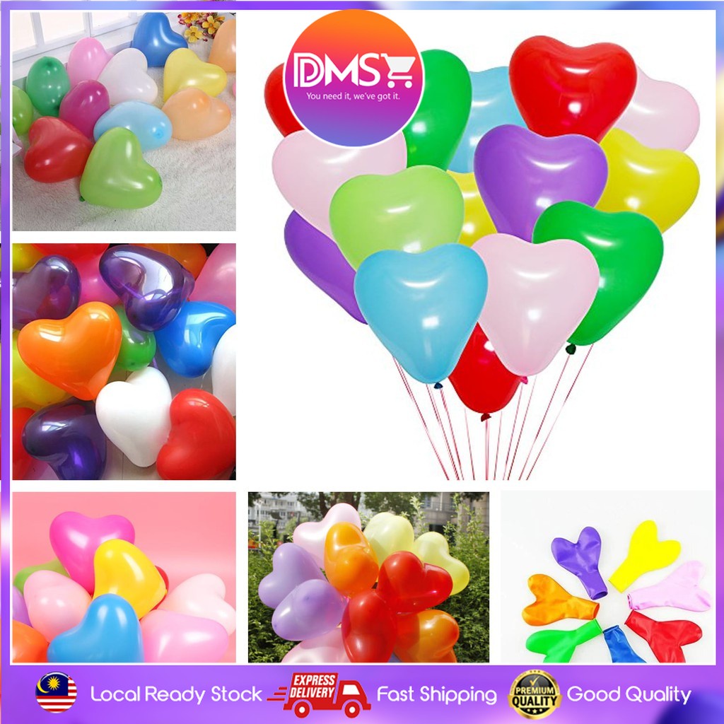 DMS 100PCS ATEX High Quality Branded Colourful Round Latex Neo Balloon ...