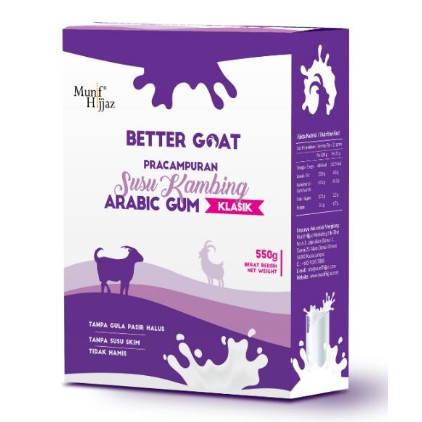 Munif Hijjaz Better Goat Susu Kambing dan Arabic Gum Klasik (550g ...