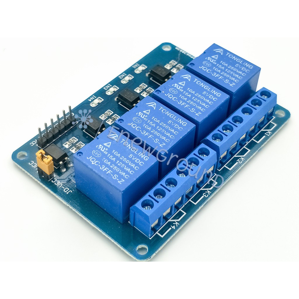 Modul geganti mekanikal (4 saluran, 5V) / Mechanic relay module (4 ...