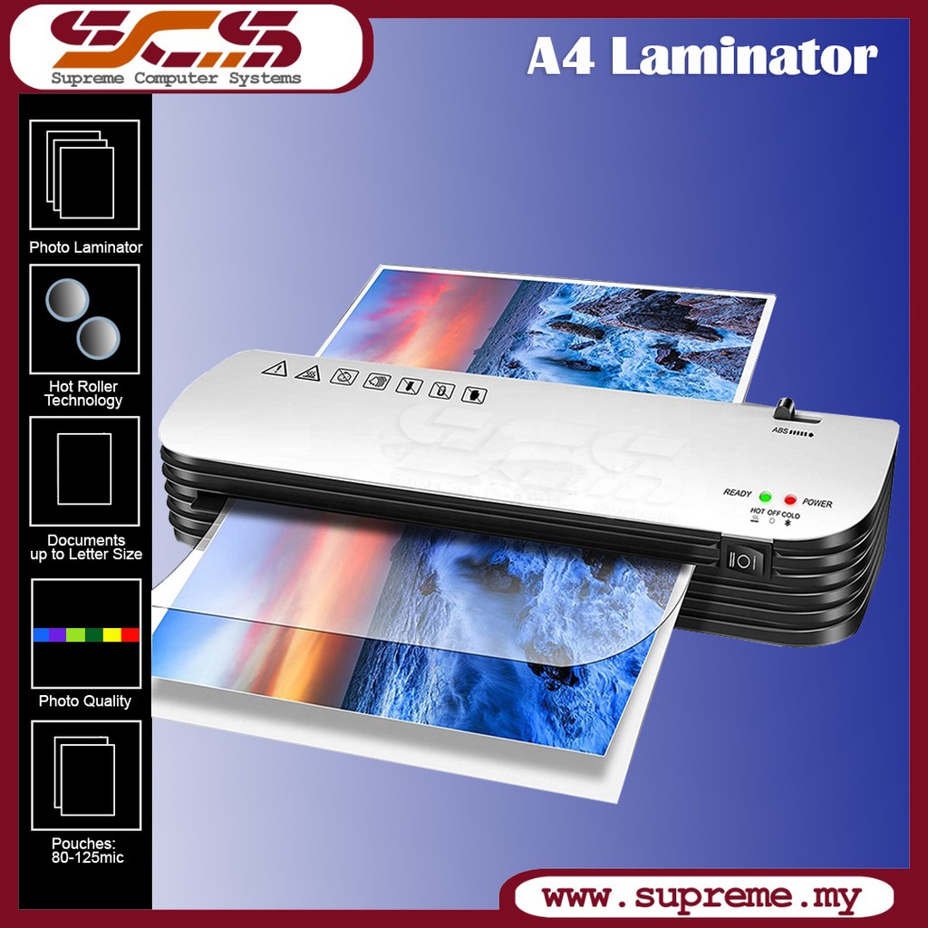 SL299 A4 Laminator Hot and Cold Laminating Machine Document Photo Paper Cards Picture Painting ...