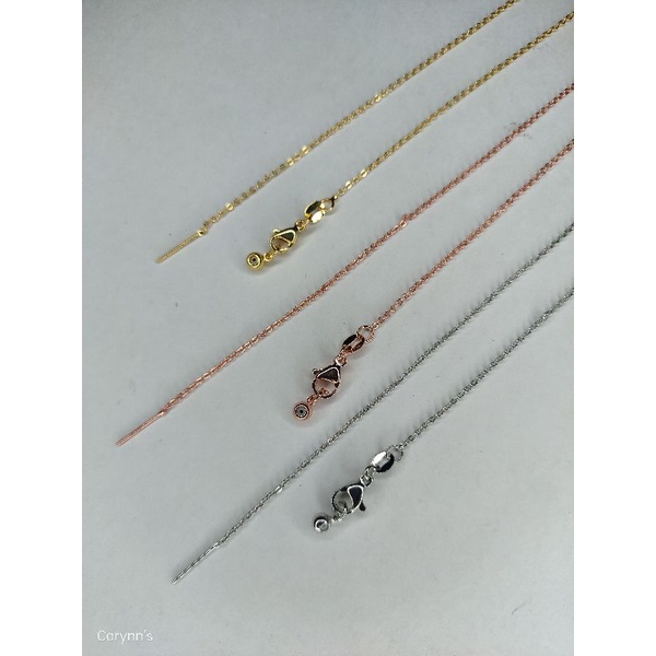 (S925 &/plated /steel )Multipurpose necklace universal chain 45-60cm+- 万能项链钛钢/纯银/镀色 | Shopee ...