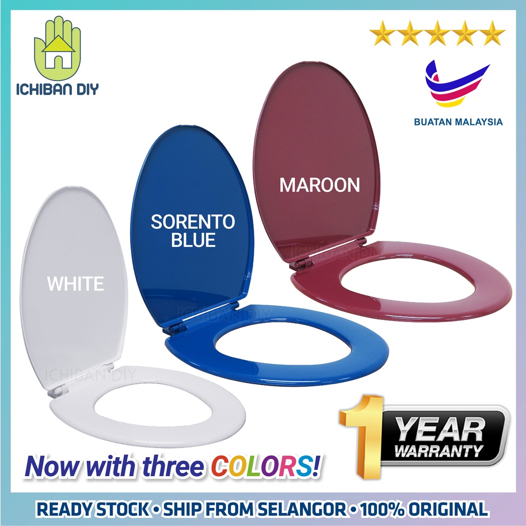 Essential 502 Toilet Seat & Cover Light Duty Blue Maroon Burgundy Bowl ...