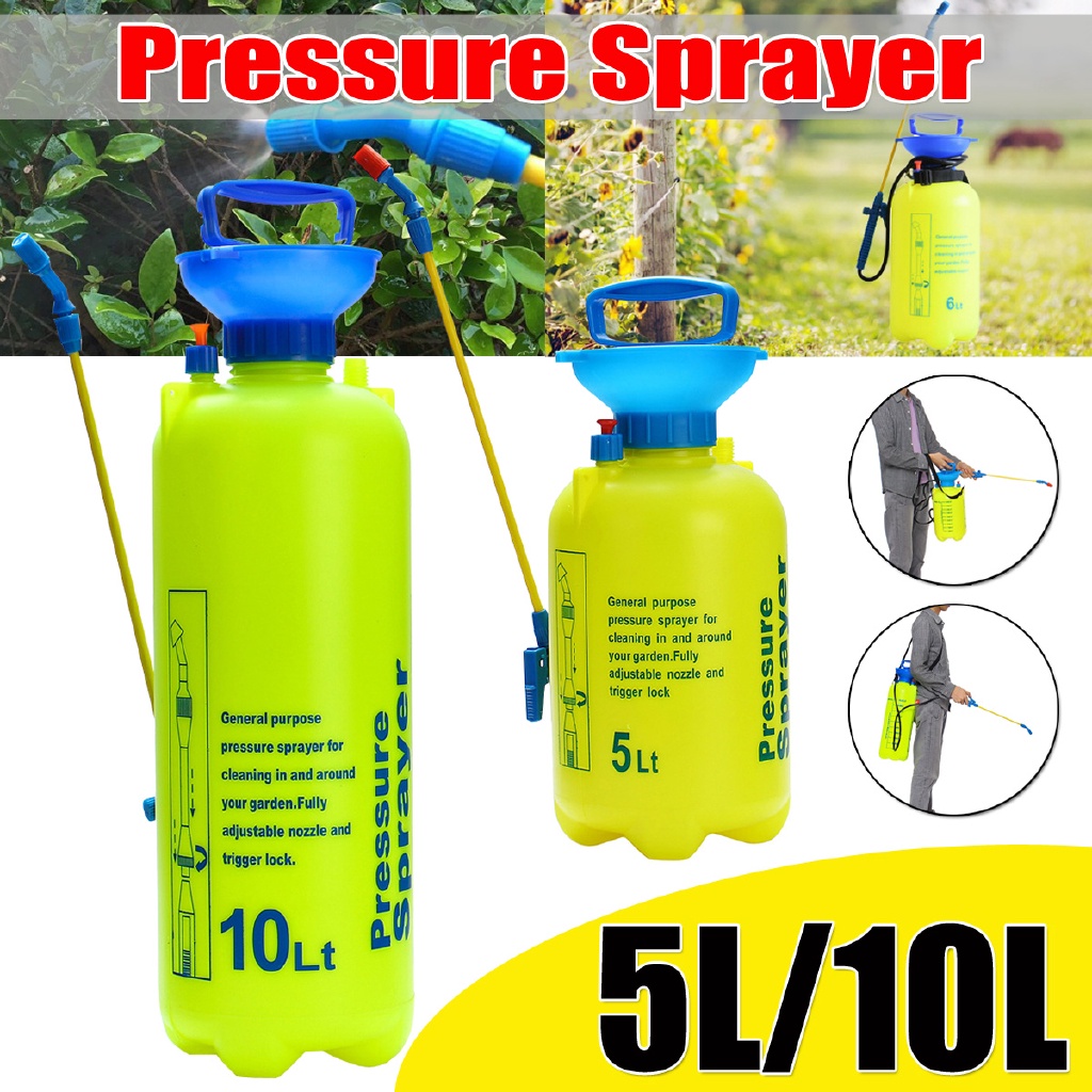 5/10L Pressure Garden Sprayer Compressed Air Spray Handheld Watering ...