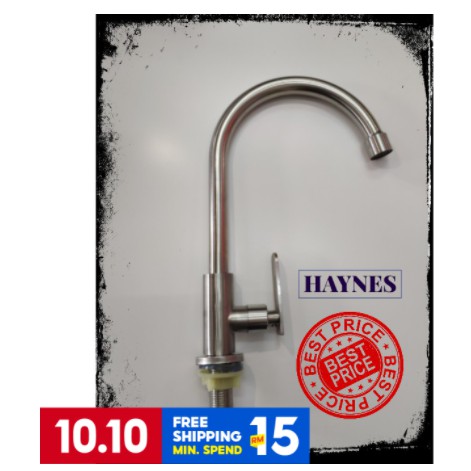 SUS304 STAINLESS STEEL PILLAR MOUNTED SINK TAP/FAUCET | KEPALA PAIP ...