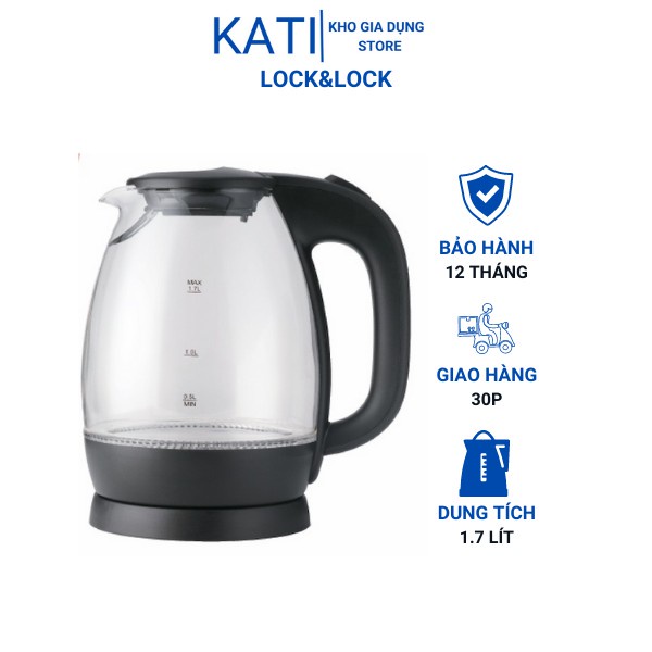 (Genuine Locknlock) EJK432-Glass electric kettle L&L-1850-2200W-1.7L ...