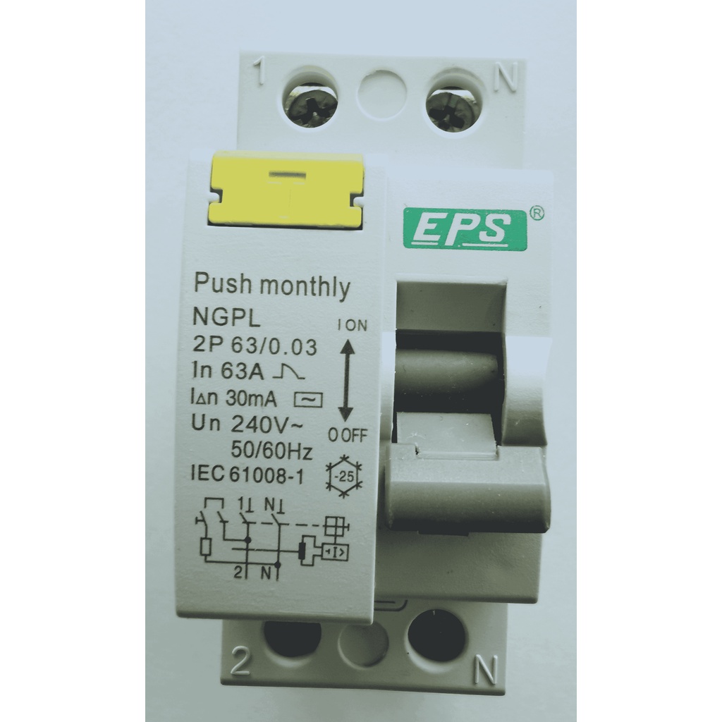 EPS 40A 63A 2 POLE 30mA 100mA ELCB / RCCB (SIRIM Approve) | Shopee Malaysia