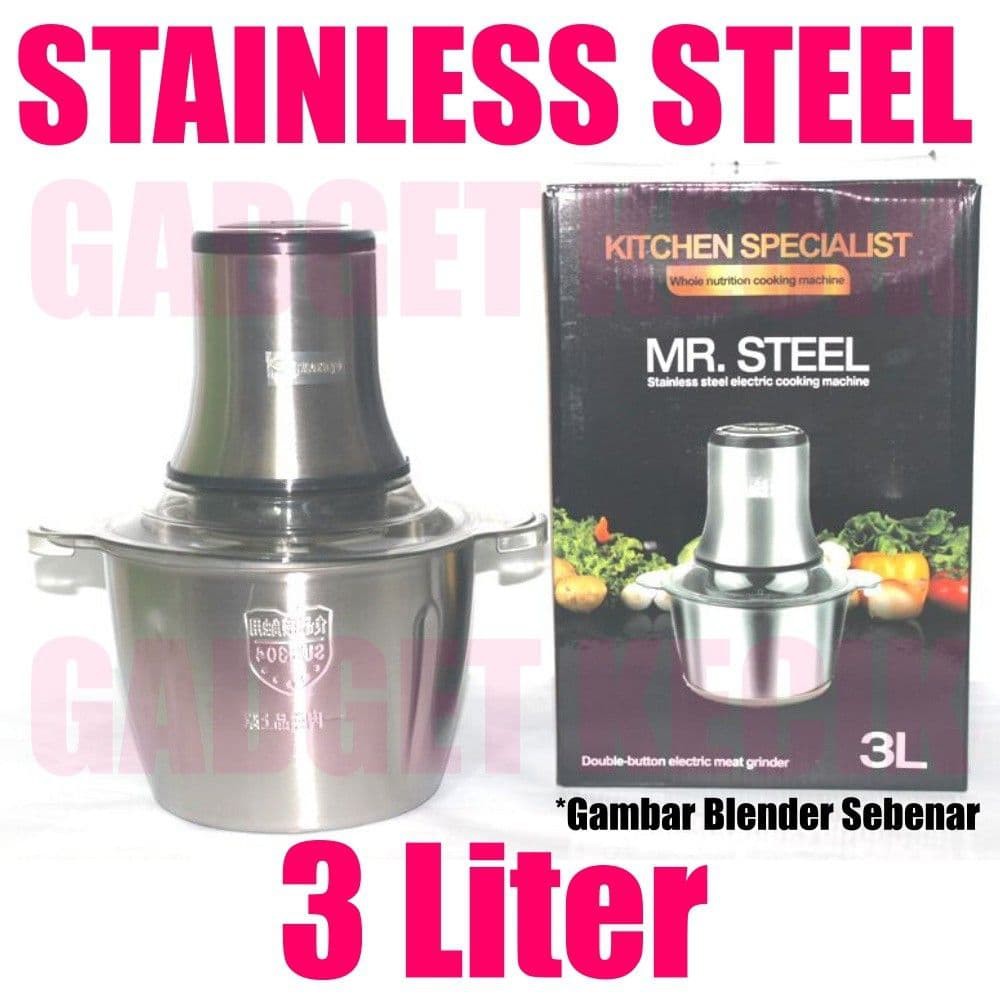 3L Stainless Steel Electric Meat Mincer Chopper Food Processor Blender ...