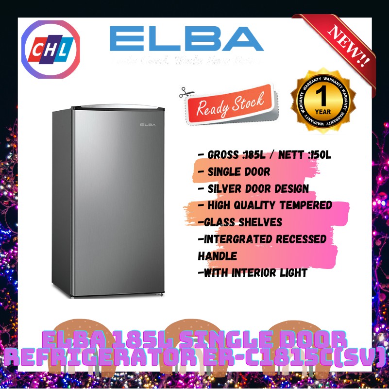 ELBA (Send By Lorry+Authorised Dealer) SINGLE DOOR REFRIGERATOR (GROSS ...
