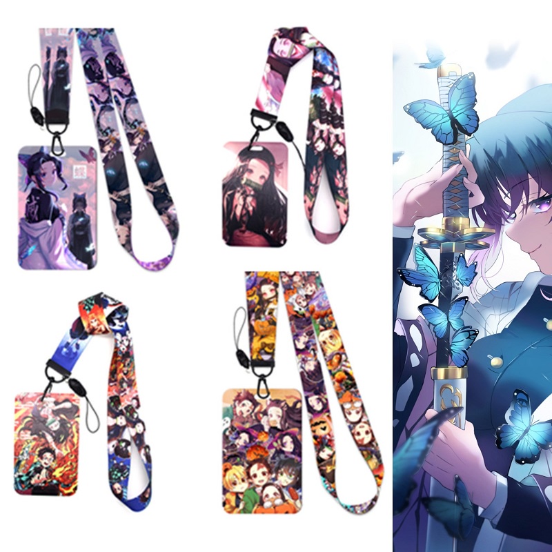 Anime Demon Slayer: Kimetsu No Yaiba 鬼滅之刃 Cosplay Lanyard Badge Id ...