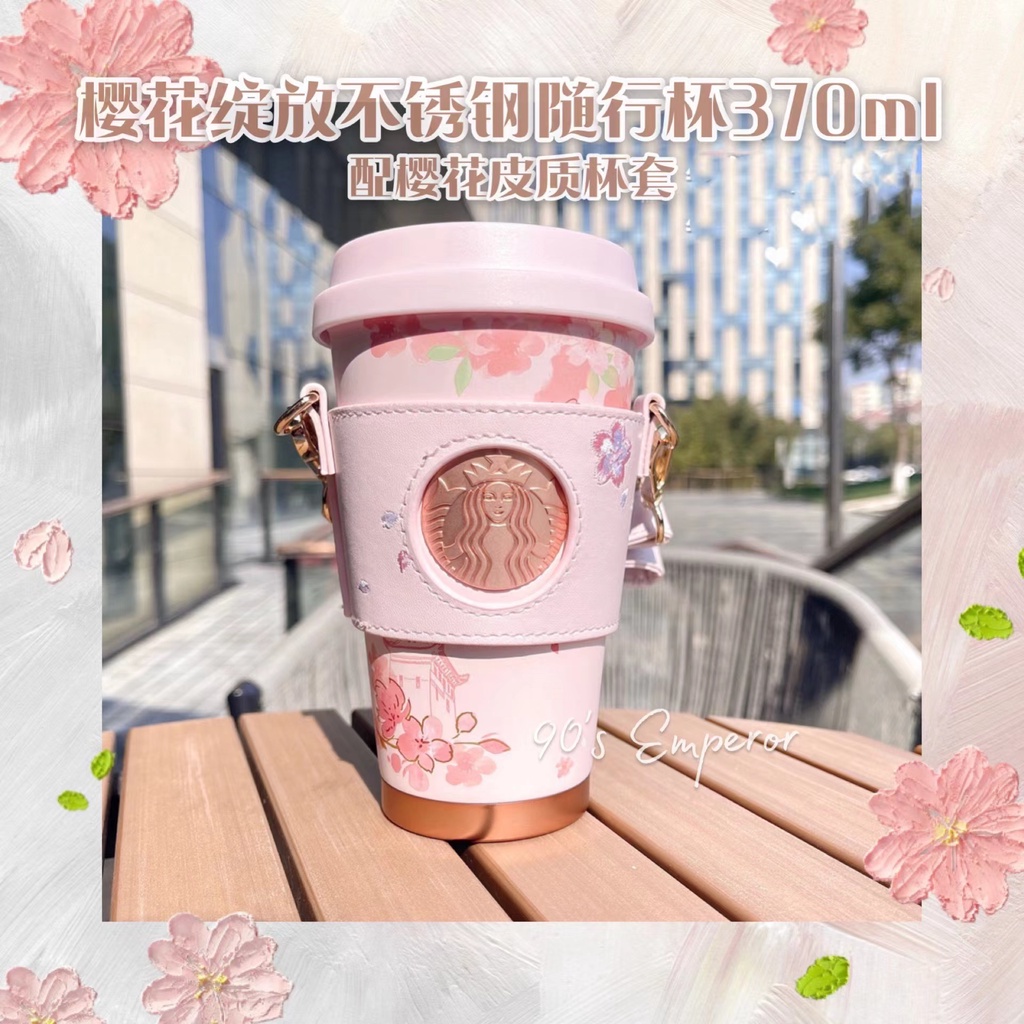 【READYSTOCK】STARBUCKS Sakura Pink Fantasy Series Pink Elma Tumbler with PU Sleeve 370ml | 星巴克 ...