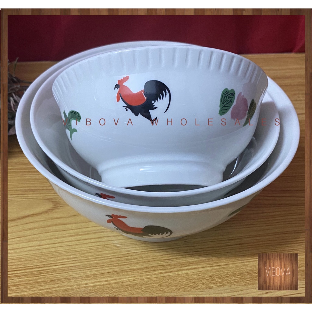 Porcelain Rooster Bowl Traditional classic Flower&Chicken Jing Rong ...