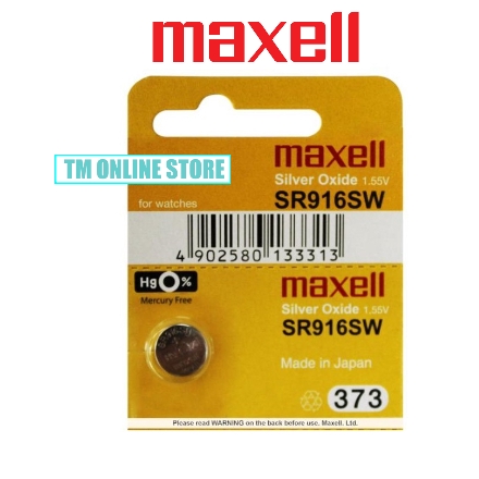 SR916SW 373 ORIGINAL MAXELL SILVER OXIDE BATTERY MADE IN JAPAN SR916SW ...