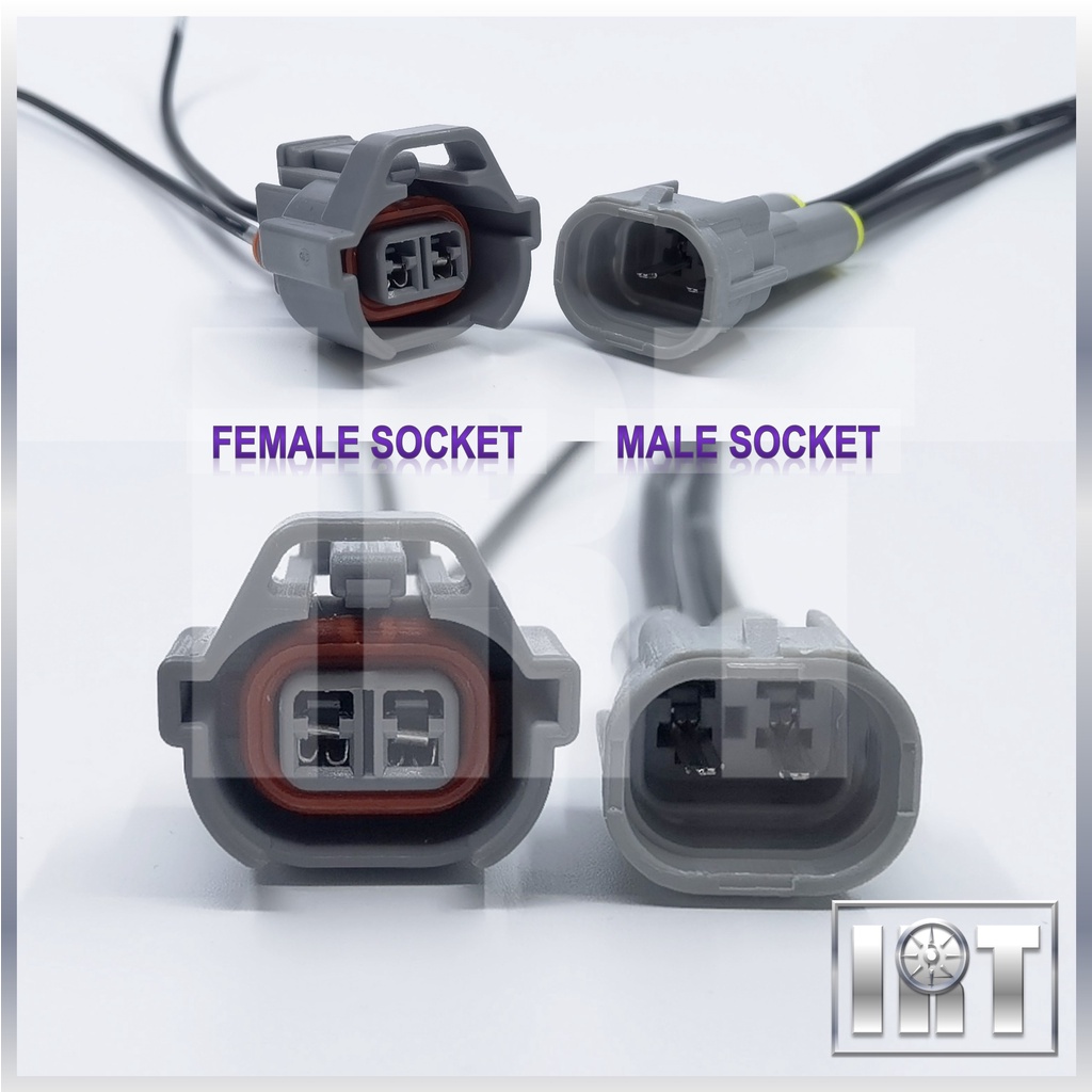 2 Pin Fuel Injector Socket Corolla Toyota AE101 AE111 Soket Kereta ...