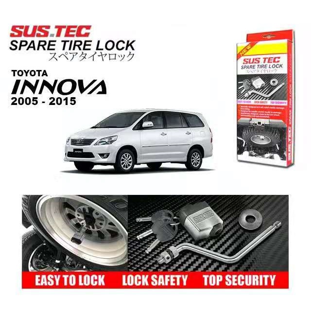 Toyota Innova 2005 - 2015 SUSTEC Spare Tire Wheel Lock Anti-Theft ...