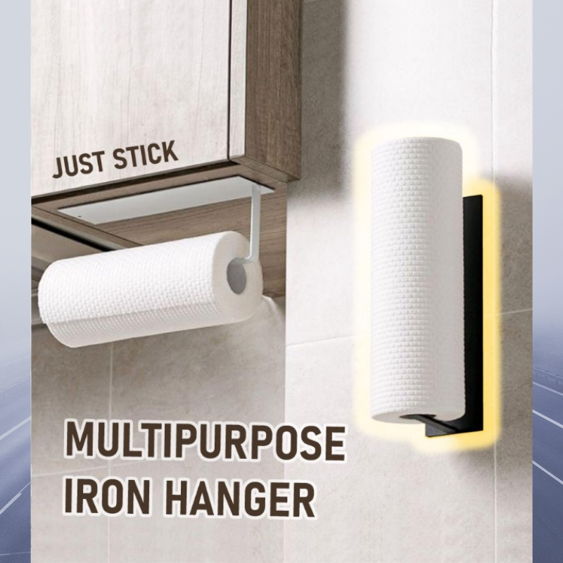 Kitchen Tissue Holder Paper Hanger Iron Steel Tempat Letak Tisu Gulung ...