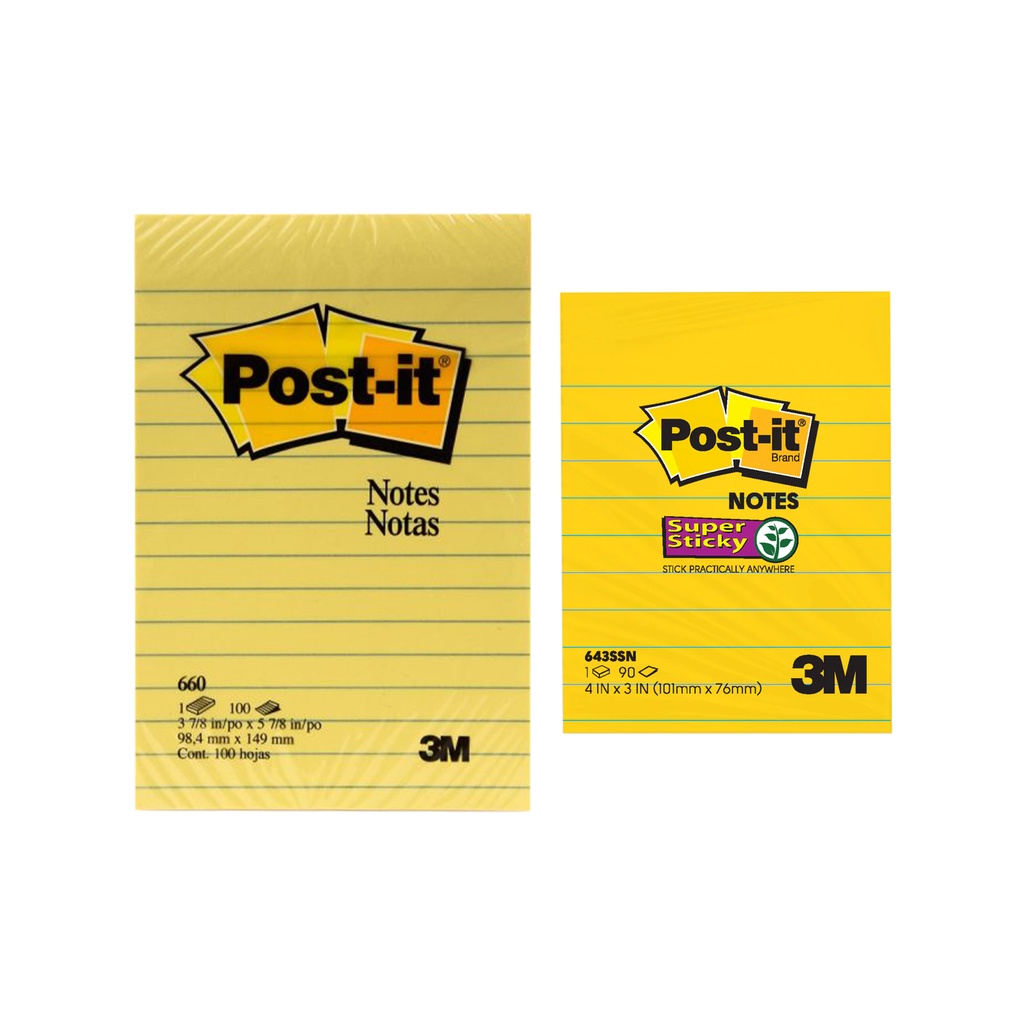 3M | Sticky Note | Post-It Notes Pad (Yellow, Neon Yellow) (98 ...