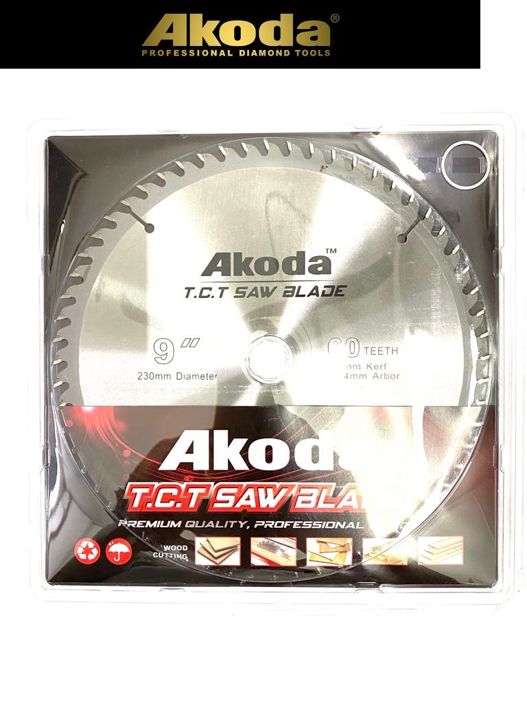 AKODA 9" x 60T TCT WOOD SAW BLADE / MATA POTONG KAYU | Shopee Malaysia
