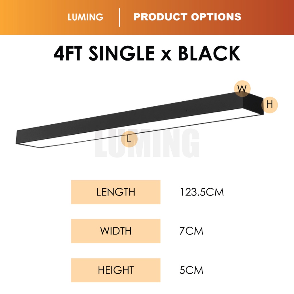 LMG_ LED T8 Linear Light Casing Office Light 2FT 4FT Kalimantang Tube Fitting Ceiling Wall ...