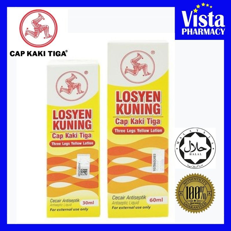 [Exp: 10/2026] THREE LEGS Antiseptic Yellow Lotion / Losyen Kuning Cap ...