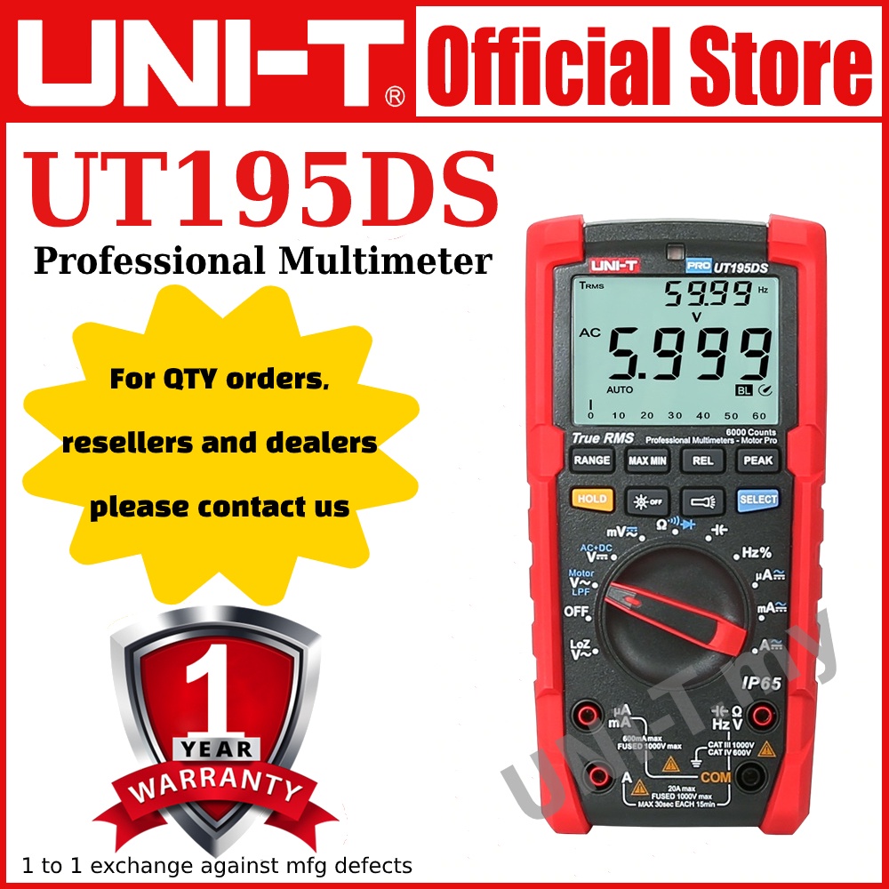 UNI-T UT195DS UT195M Professional Multimeter | Shopee Malaysia