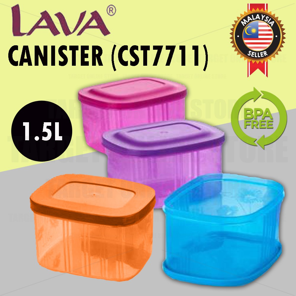 LAVA Canister Food Container Tupperware 1.5 Litre CST7711 BPA Free ...