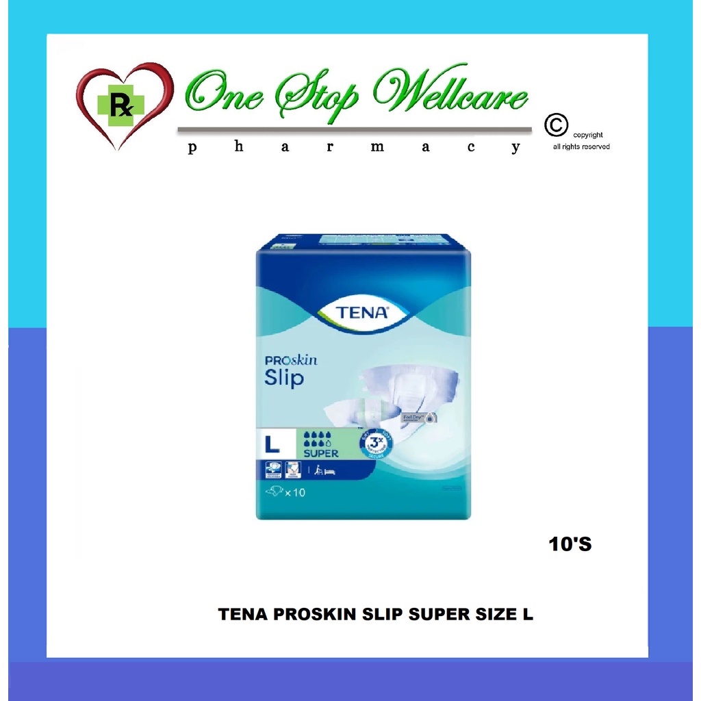 TENA PROSKIN SLIP SUPER ADULT DIAPERS (L) 10'S | Shopee Malaysia