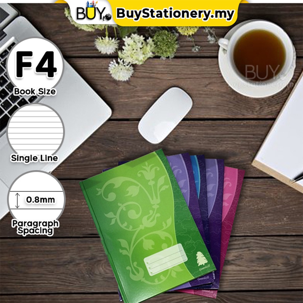 Greenhill F4 F5 Buku Nota Notebook Hard cover Exercise Book Foolscap ...